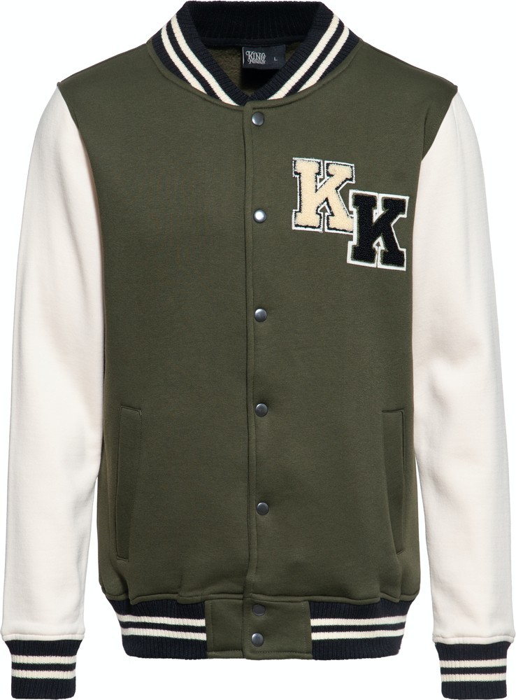 King Kerosin KK College Sweatjacke Olivgrün | Jacken / Westen | Herren ...