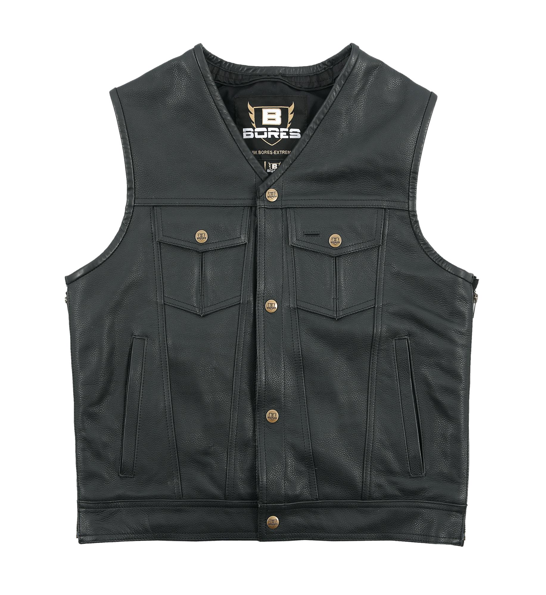 Bores Weste Sunride 6 Lederweste Jeans-Optik Black | Westen ...