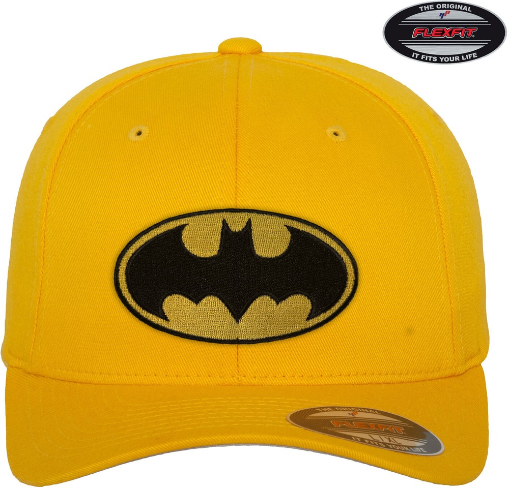 Batman Logo Premium Flexfit Cap Yellow | Caps / Mützen | Filme / Serien ...