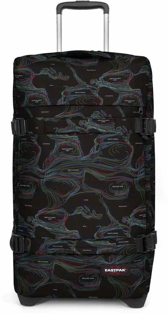Eastpak Rolltasche Wheeled Luggage Transit'R L Map Black | Taschen ...