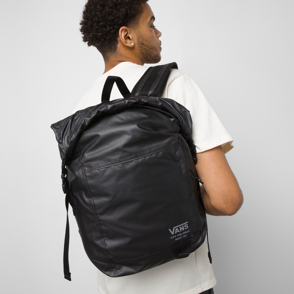 Vans Herren Rucksack Vans Rolltop Backpack Black | Bags / Backpacks ...