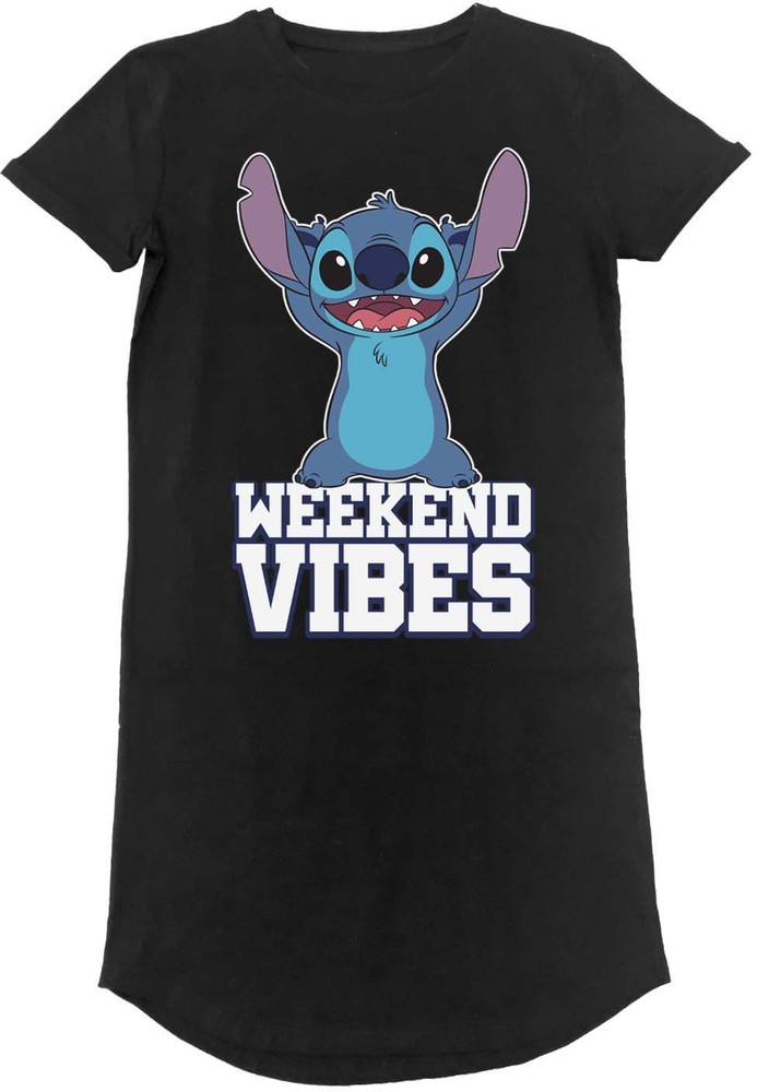 Lilo & Stitch Weekend Vibes Damen Kleid Black | All Products | kustom ...