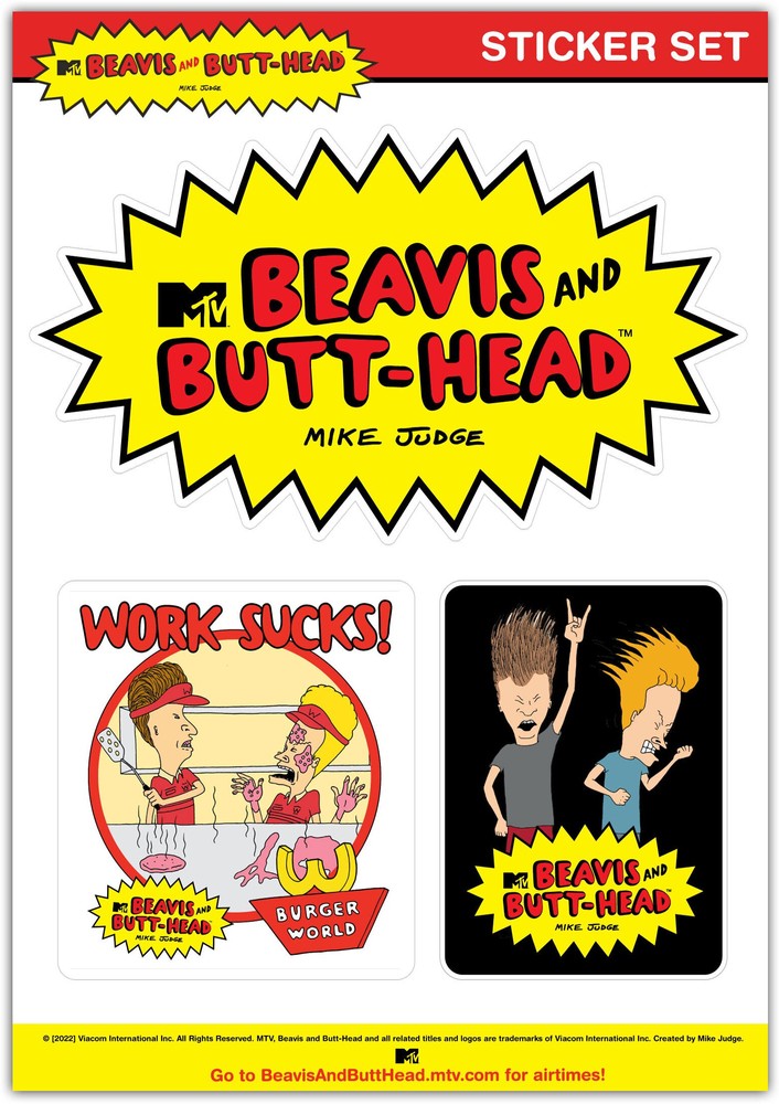 Beavis and Butt-Head Sticker Set Aufkleber Multicolor | Aufkleber ...