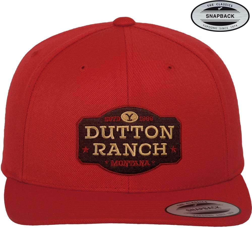Yellowstone Dutton Ranch Premium Snapback Cap Red | Caps / Mützen ...