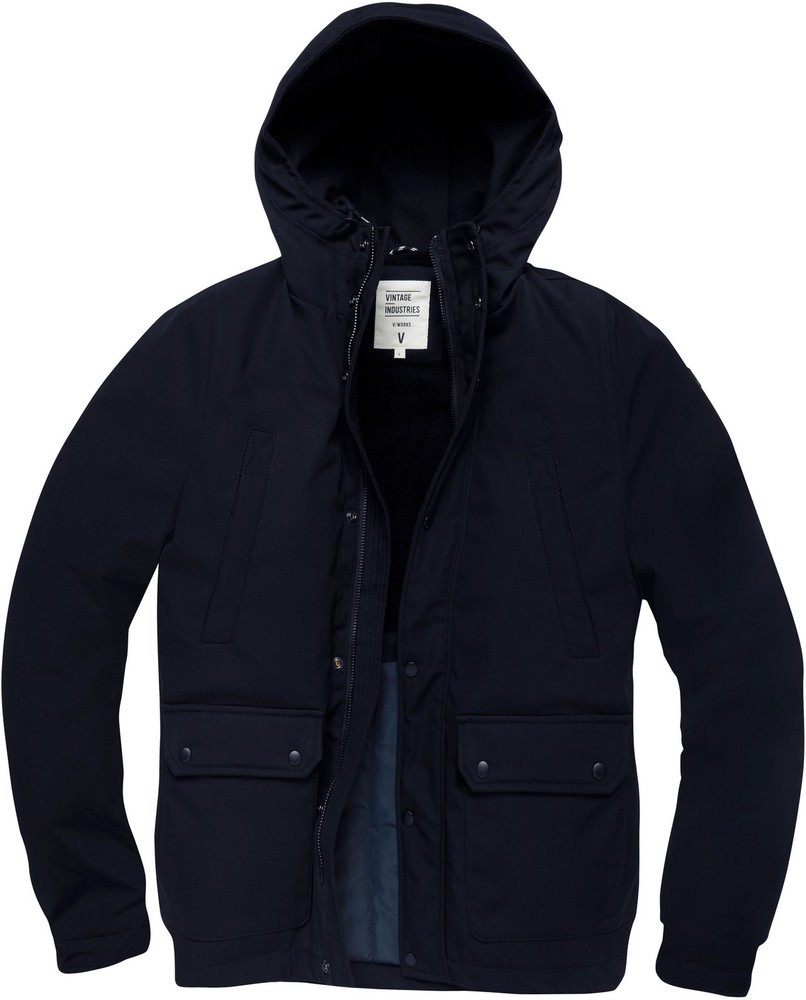 Vintage Industries Outdoorjacke Ledger Parka Deep Blue | Jackets | Men ...