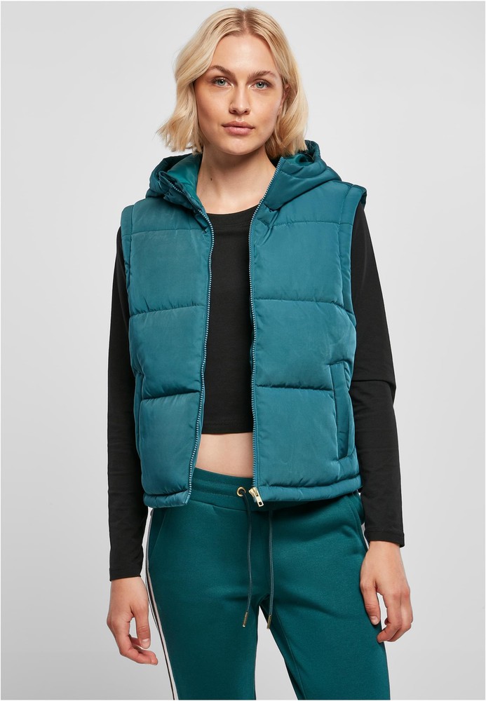 Urban Classics Damen Weste Ladies Recycled Twill Puffer Vest Jasper ...