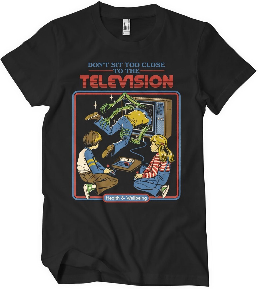 Steven Rhodes Don'T Sit Too Close To The Television T-Shirt Black | T ...