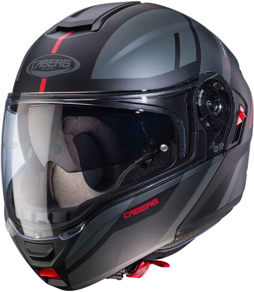 Caberg Motorrad Klapphelm Levo X Manta Matt-Schwarz/Anthrazit-Rot ...