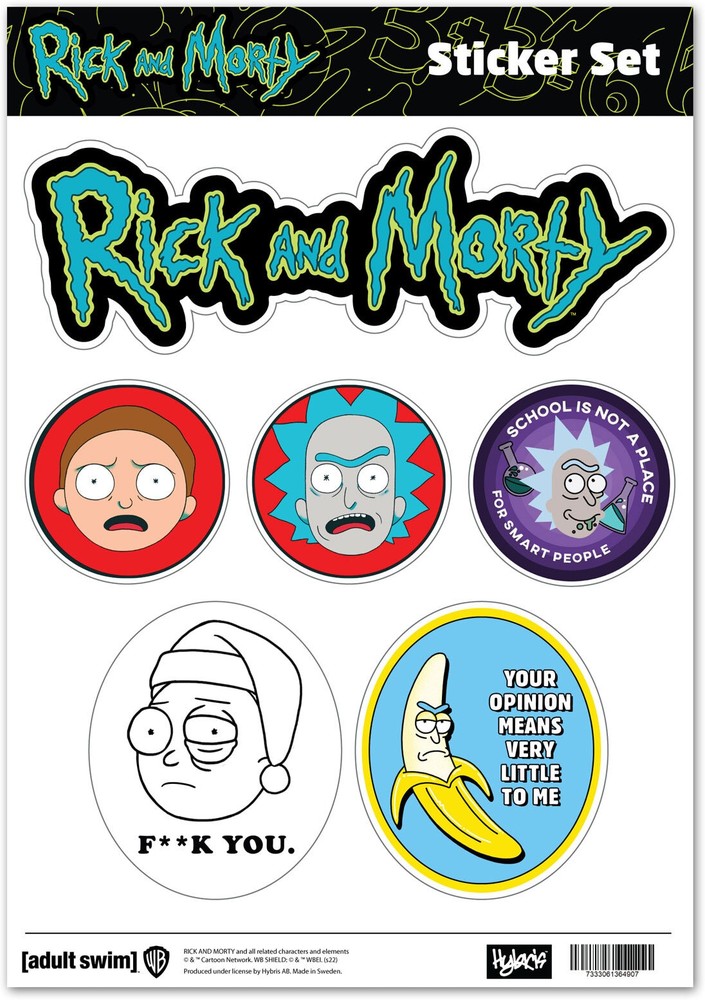 Rick And Morty Sticker Set Aufkleber Multicolor | Aufkleber / Sets ...