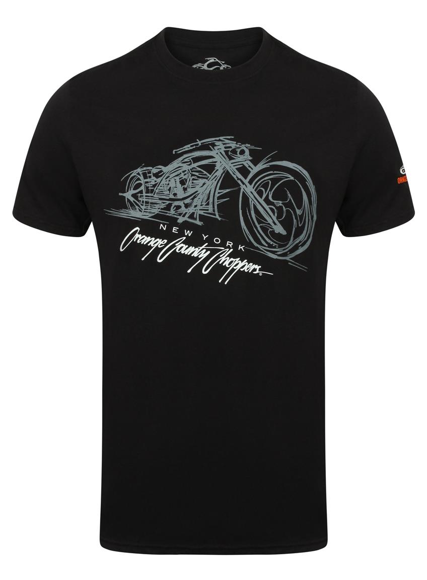 OCC Orange County Choppers T-Shirt Bike Render Black | T-Shirts ...