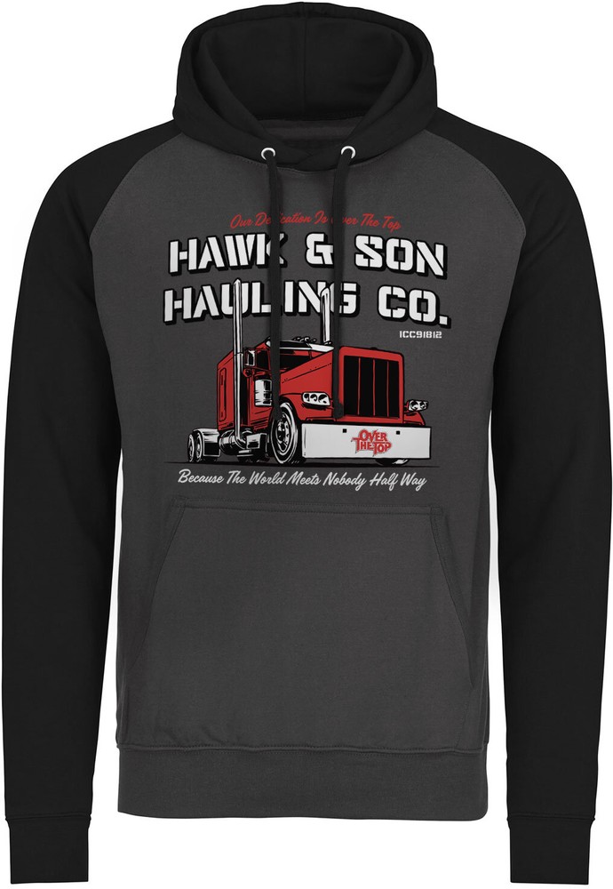 Over the Top Hawk & Son Hauling Co Baseball Hoodie Dark-Grey-Black ...