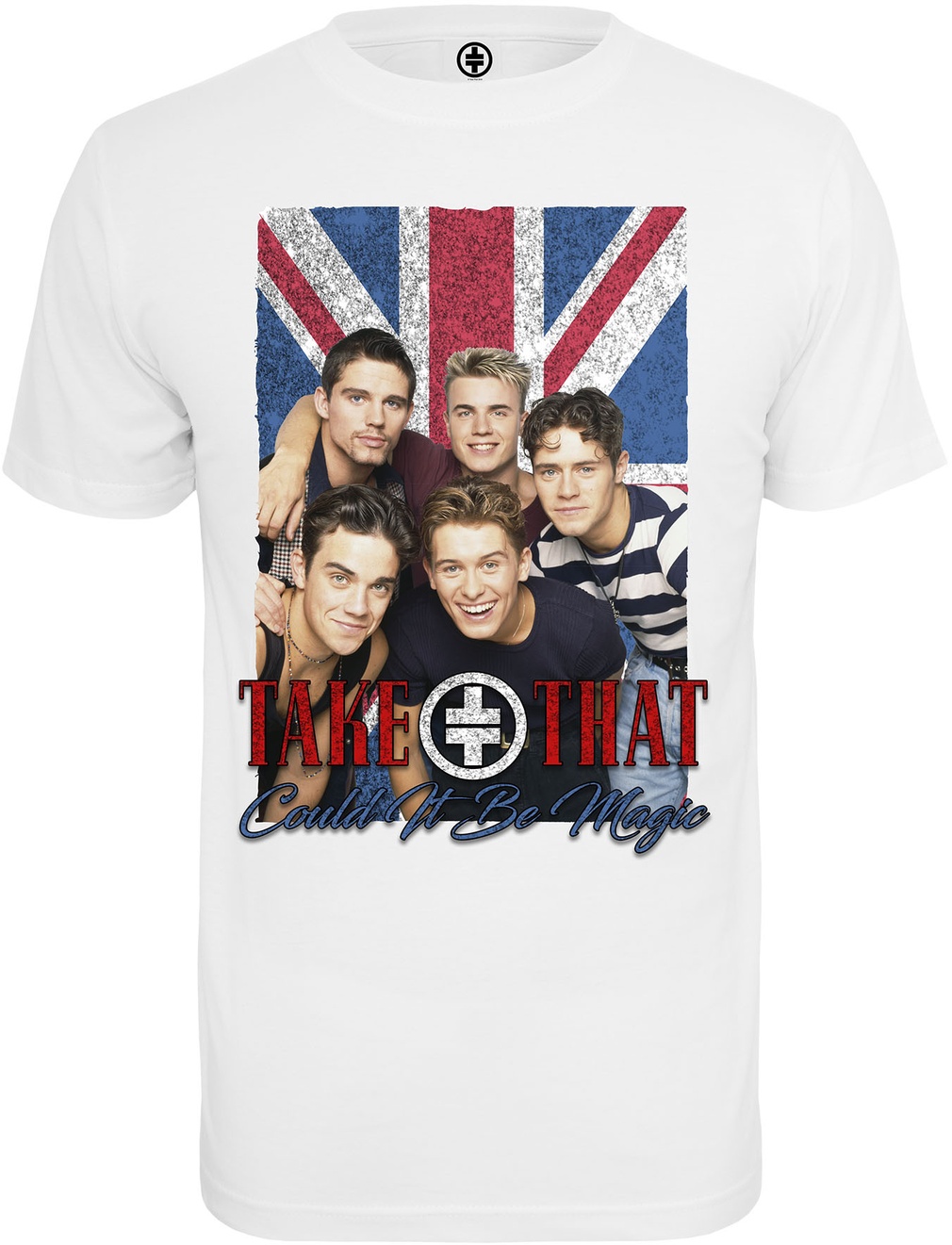 Merchcode Female Shirt Ladies Take That Group Photo Tee White | T ...