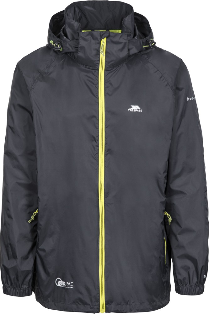 Trespass Regenjacke Qikpac X - Unisex Packaway Jacket Tp75 Black ...