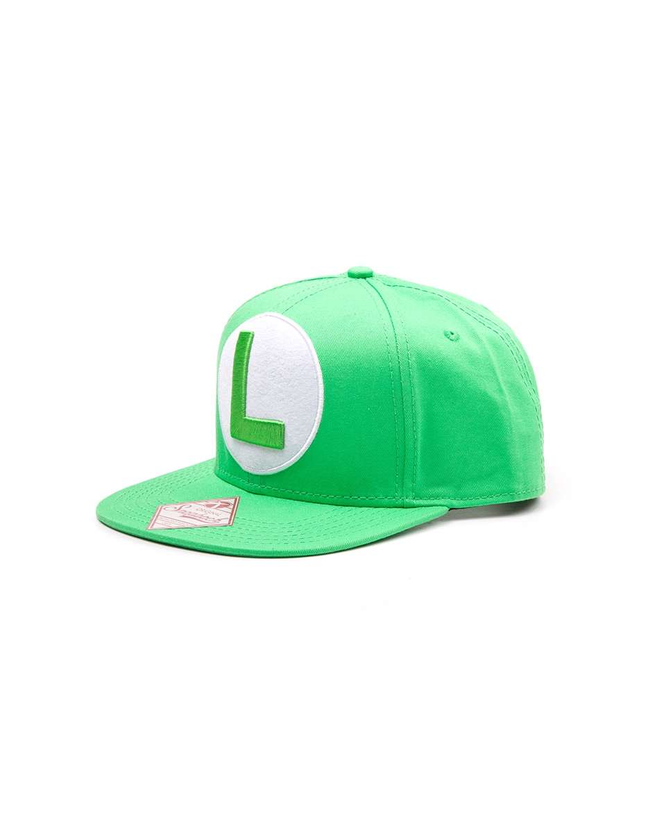 Super Mario Cap Green Snapback with Luigi Logo Green | Caps / Mützen ...