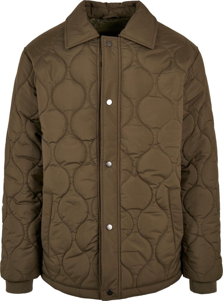 Urban Classics Quilted Coach Jacket Olive | Jackets | Men | Lifestyle ...