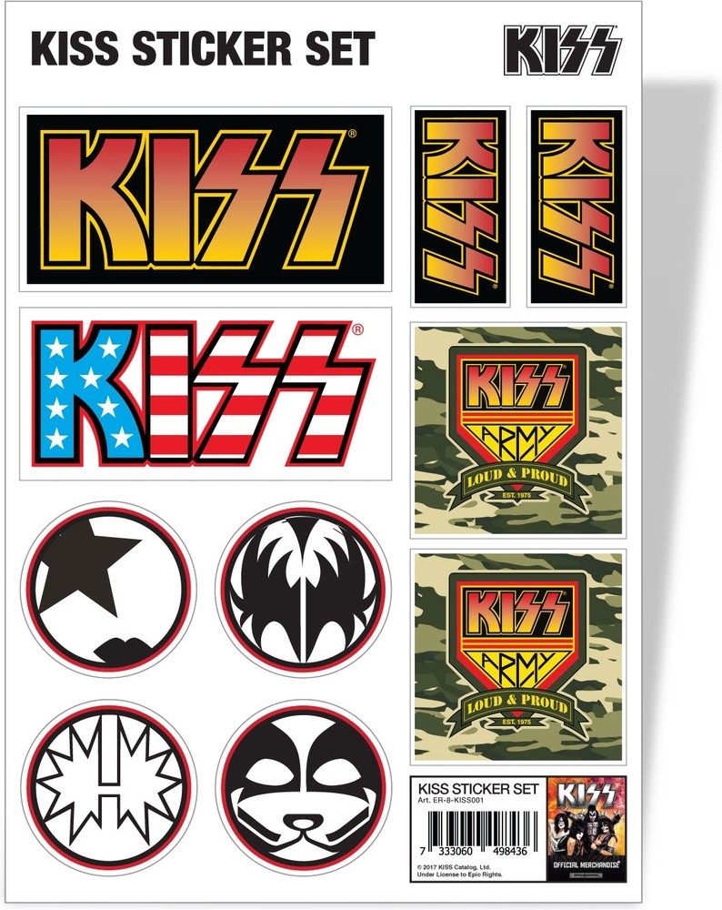 Kiss Sticker Set Aufkleber Multicolor | Aufkleber / Sets | Musik ...