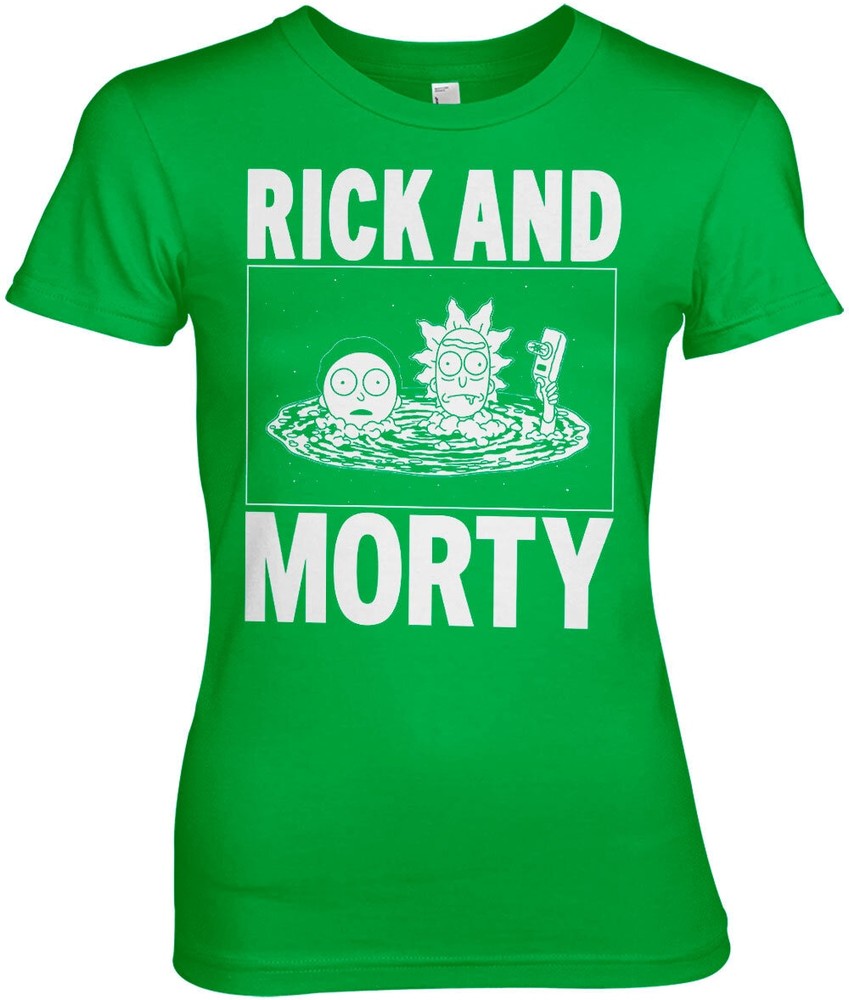 Rick And Morty Girly Tee Damen T-Shirt Green | Female Shirts | Filme / Serien | Fanartikel ...