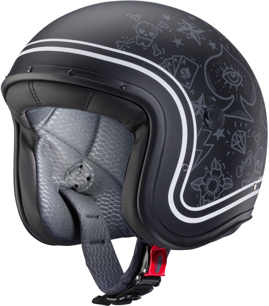 Caberg Motorrad Jethelm Freeride Tattoo Matt Schwarz/Grau-Weiß ...