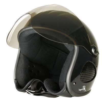 Bores Motorrad Helm Gensler Kult Jethelm mit Visier u. Textil ...