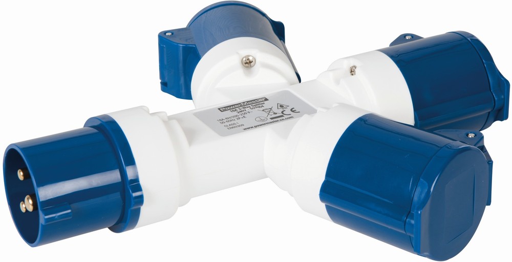 Powermaster Elektrik Zubehör Dreifach-Verteilersteckdose, 16 A 230 V, 3 ...